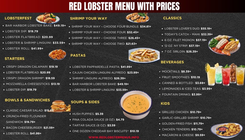 Red Lobster Menu with Prices | Updated May 2026